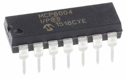 Microchip MCP6004-E/P MCP6004 Quad 1 MHz Low-Power | Reverb