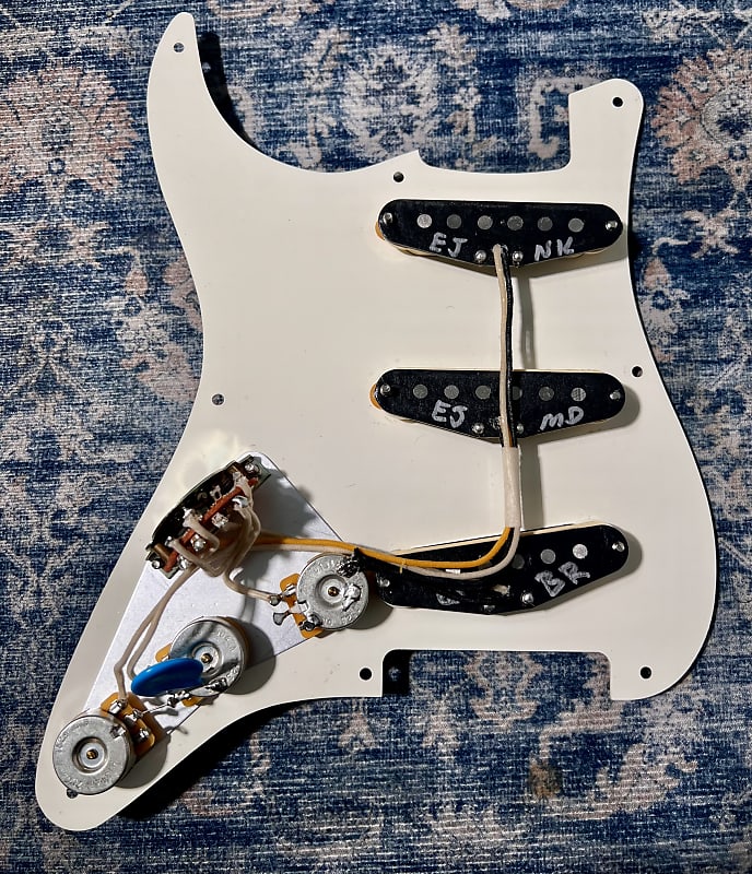 Fender Eric Johnson Loaded Pickguard - Vintage White | Reverb