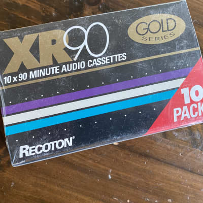 Recoton Sealed NOS Brick of 10 (ten) black 90 minute cassette | Reverb