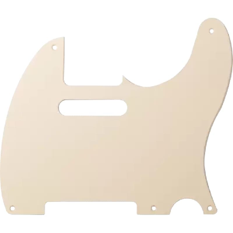 Pickguard - for Tele, 5 Hole, Single Ply, Parchment | Reverb