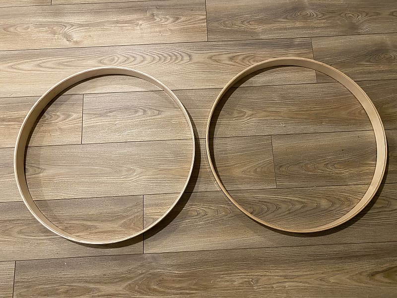 Gretsch USA Custom 22” Bass Drum Hoops Satin Natural w/ | Reverb