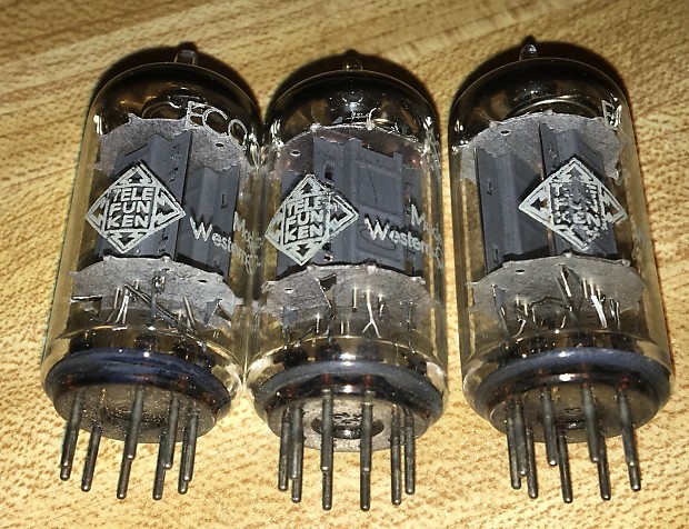 Telefunken 12AX7 Ribbed Plate Tubes, Diamond Plate, West | Reverb