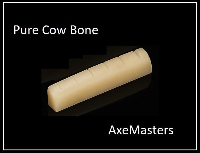 AxeMasters UNBLEACHED Slotted Bone Nut handmade for EPIPHONE | Reverb