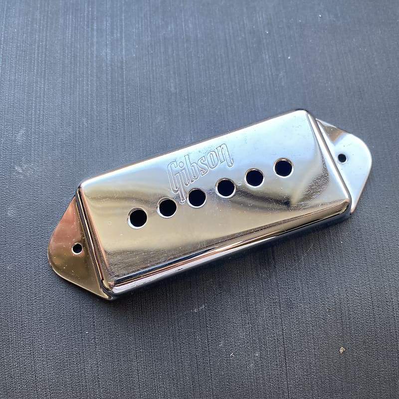 Gibson P90 engraved chrome cover vintage | Reverb