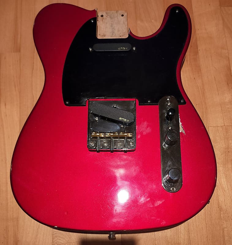 Loaded Telecaster Body, EMG TX Pickup System, Candy Apple Red | Reverb