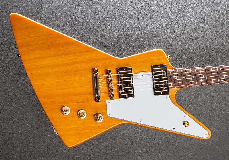Epiphone 1958 Korina Explorer (White Pickguard) - Aged | Reverb