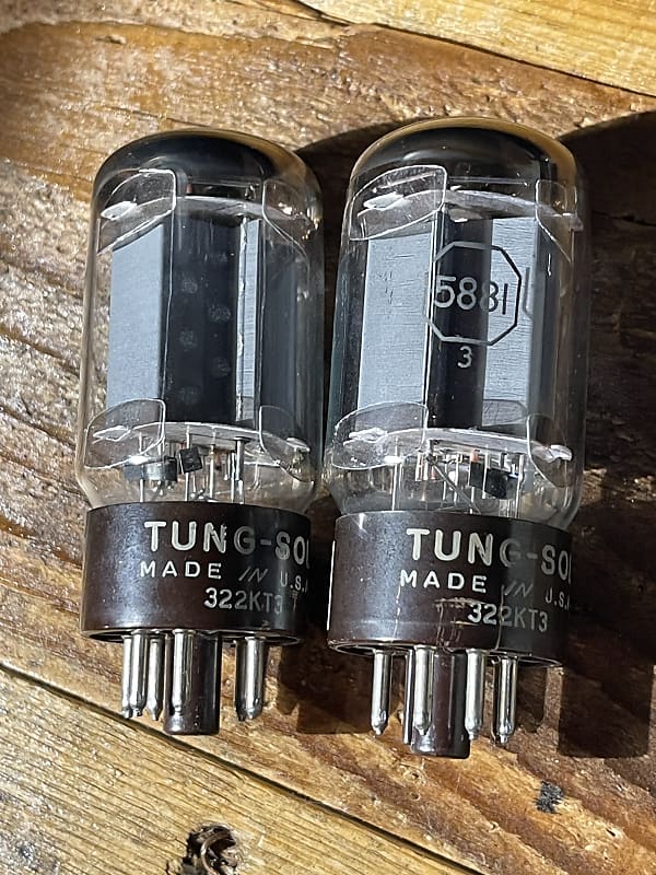 Tung-Sol Tubes. USA Made. Vintage Pair. Dark Brown Base. | Reverb