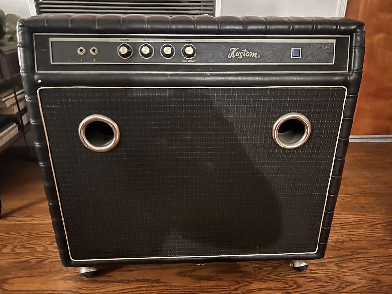 Kustom 28-B Charger 1x15" Bass combo Amp 1972 - Black Tuck | Reverb