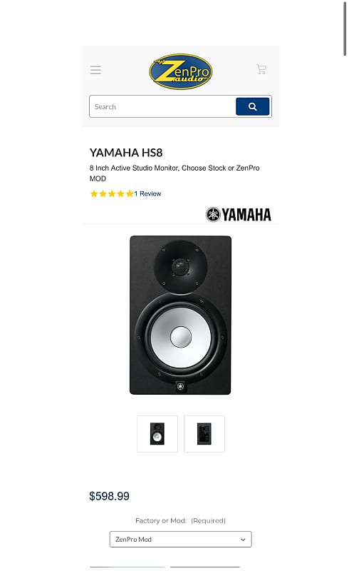 Yamaha Hs'8 Zen pro MOD 2021 - Black Pair | Reverb Australia