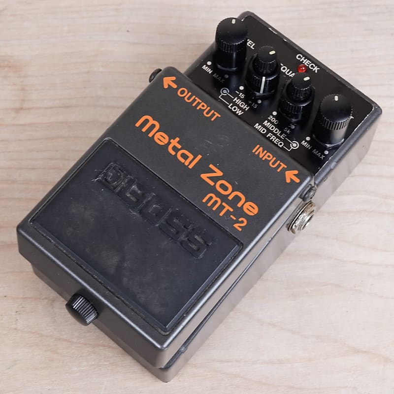 Boss MT-2 Metal Zone Distortion 1999 Silver Label | Reverb