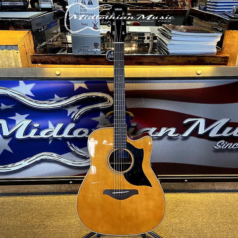 Yamaha A1R Dreadnought Cutaway Acoustic-Electric Guitar - | Reverb