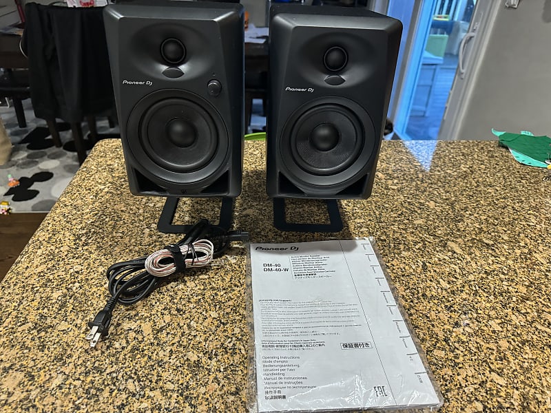 Pioneer DJ DM-40 4” Desktop Active Monitor Speaker Black DM40 | Reverb