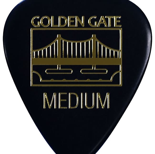 Golden Gate Deluxe Flat Picks (Dozen) - MP-443 Sideman Black | Reverb