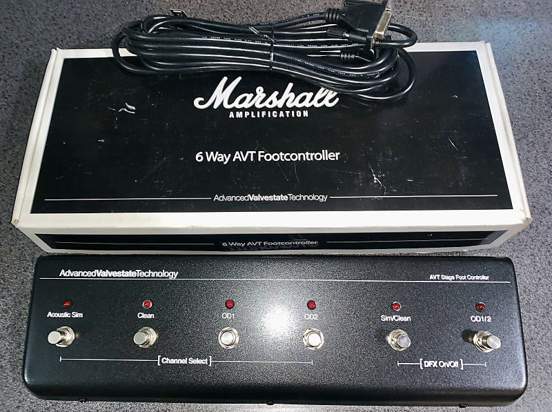 Marshall AVT Stage Foot Controller Amp Footswitch Black | Reverb