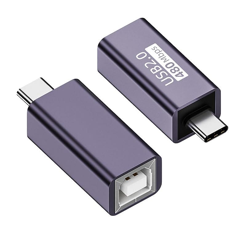 MIDI Female to USB-C Adapter, Connects USB-B to USB-C Port (2 | Reverb