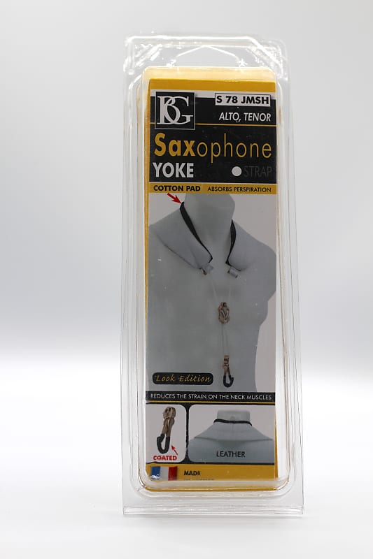 BG S78 JMSH Alto Tenor Saxophone White Yoke Strap with Metal | Reverb