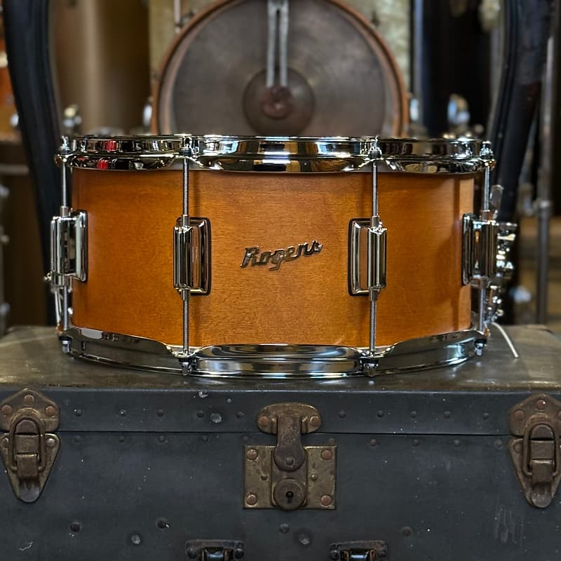 NEW Rogers 6.5x14 Powertone Snare Drum in Satin Fruit Wood | Reverb