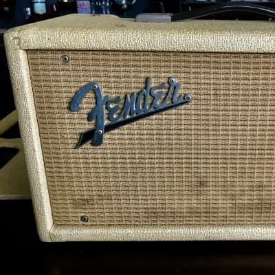 1963 Fender 6G15 Reverb Unit Blonde w/Wheat Grille & Flat | Reverb