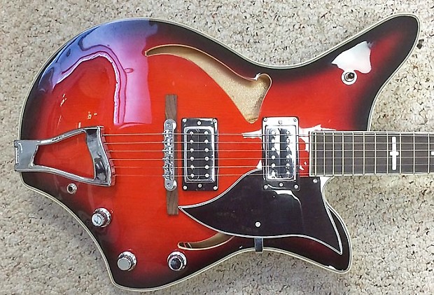 EKO 295 Semi-Hollow Sunburst Reissue w/Gig Bag | Reverb