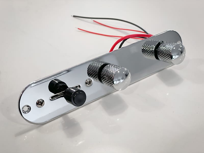 Loaded Telecaster Control Plate - Pre-Wired, Chrome, Tele, | Reverb