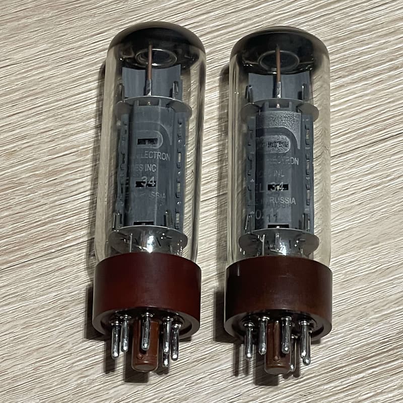 Svetlana EL34 Red Plate Matched Pair | Reverb
