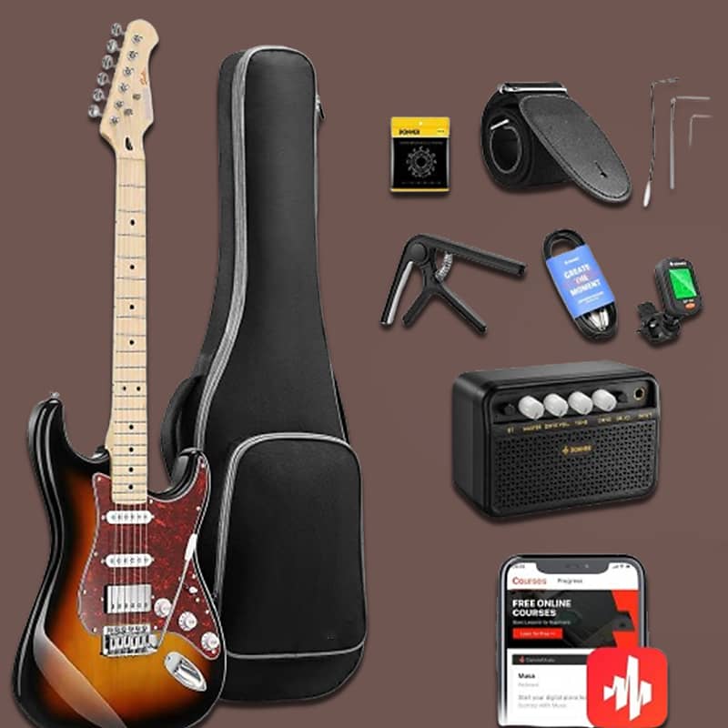 Electric Guitar, 39" Electric Guitar Kit HSS Pickup Coil | Reverb