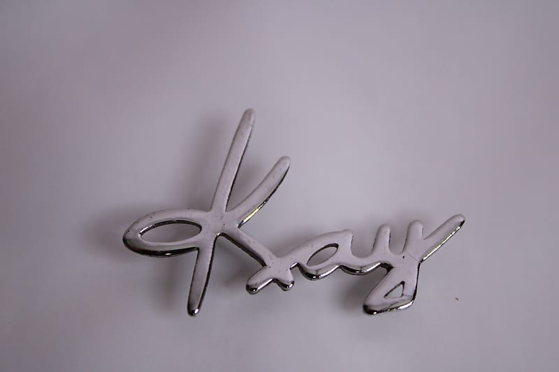 Vintage 1950's- 1960's Kay Logo - Original - Chrome 👀 | Reverb