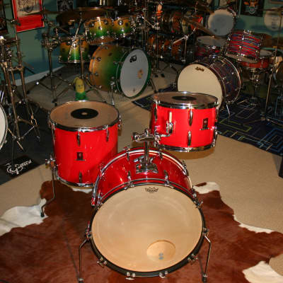Vintage Premier Crown Drum set. 22, 13, 16 Red, Rare. Very | Reverb
