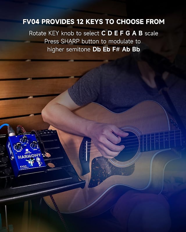 FLAMMA FV04 Vocal Harmony Pedal Vocal Effects Processor | Reverb