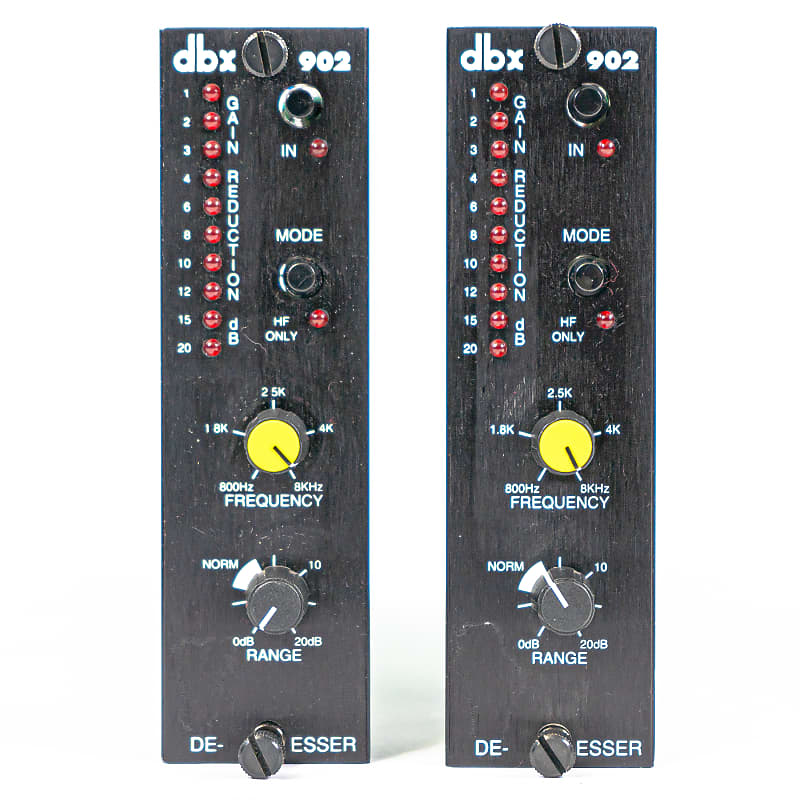 Pair of DBX 902 De-Essers for 900 series Rack - Smoothing | Reverb