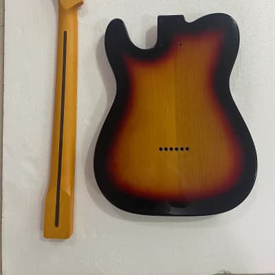 Telecaster Tele Style Guitar Tobacco Burst Body with Maple | Reverb