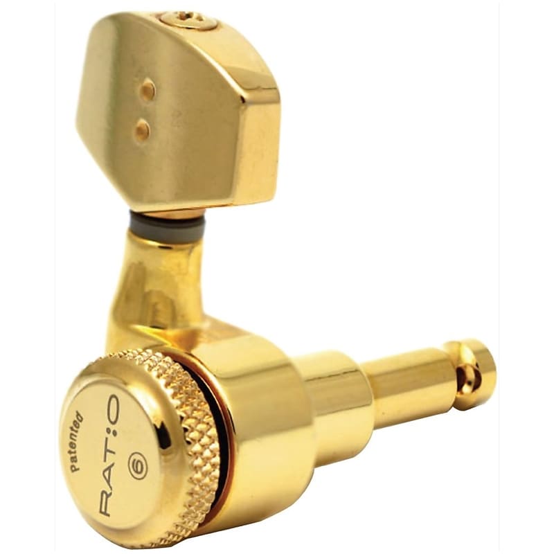 Graph Tech Ratio Locking Guitar Tuners (3+3), Gold | Reverb