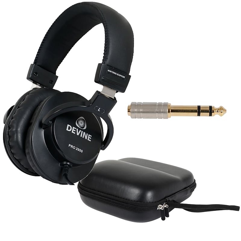 Devine PRO 2000 headphones + case + spare plug | Reverb