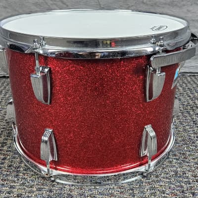 Ludwig 3 Piece Red Sparkle Shell Kit 14-18-24 1970s-1980s - | Reverb