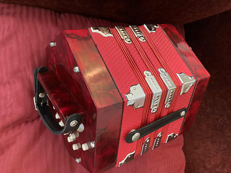Unknown Concertina 1980s Red | Reverb