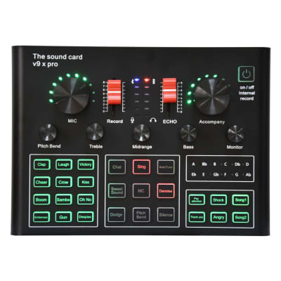 Sound Card Full Set Of Condenser Wireless Microphone Suit | Reverb