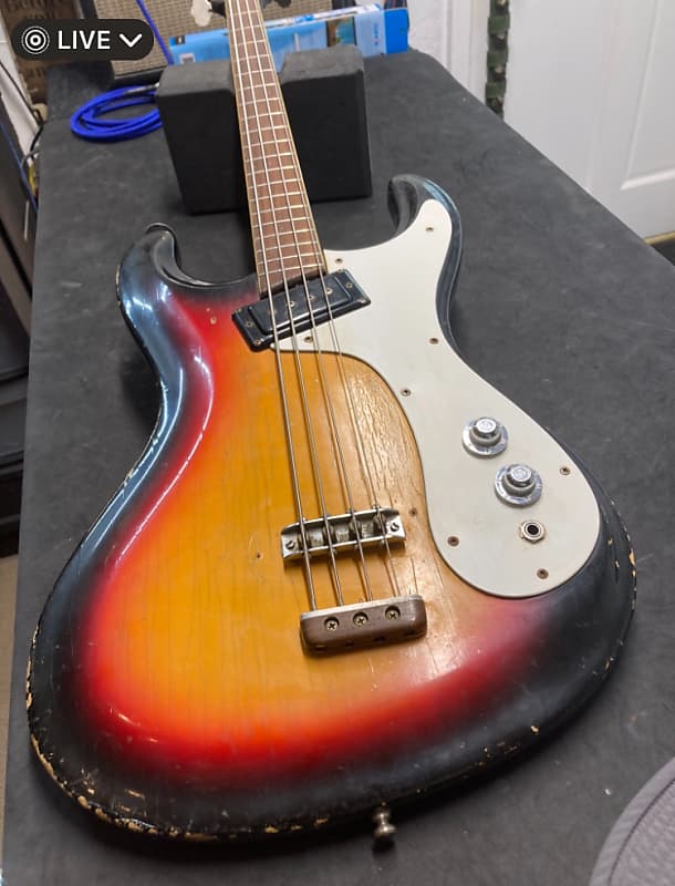 Mosrite Ventures Bass 1966 - Sunburst | Reverb