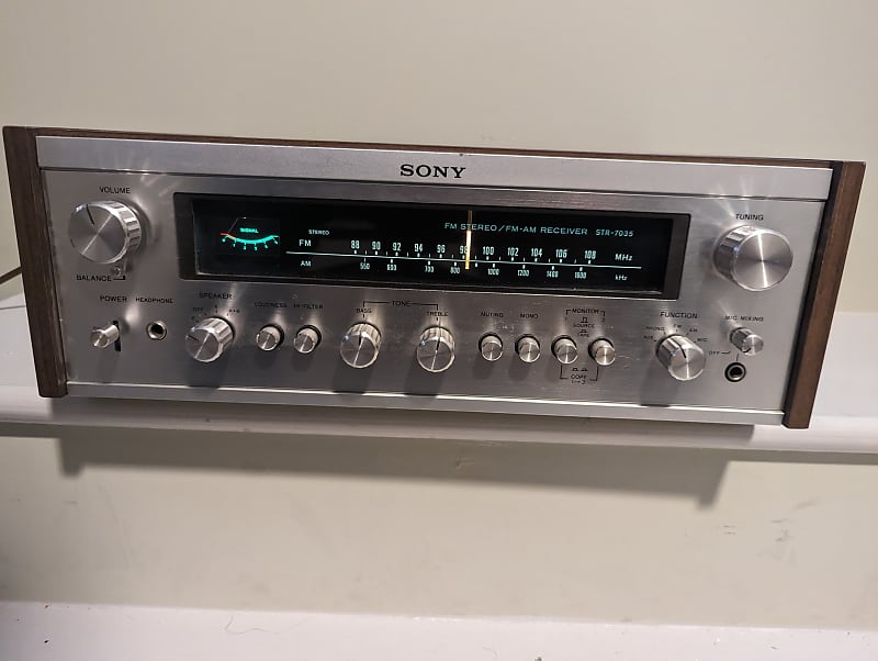 Sony Home Receiver STR-7035 1974-77) - Silver Wooden | Reverb