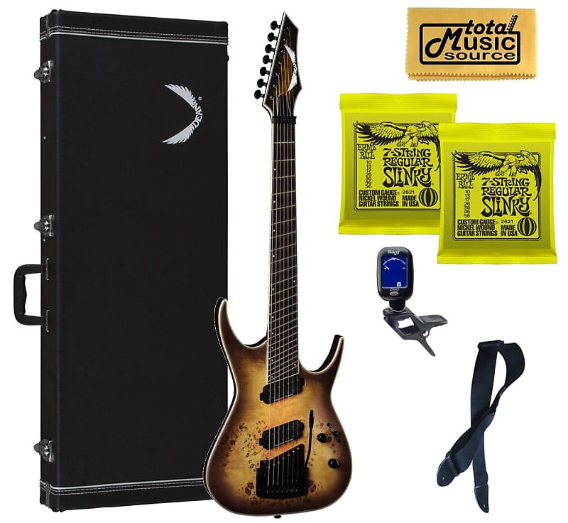 Dean 7 String Exile Select Multiscale Kahler Guitar, Ebony, | Reverb