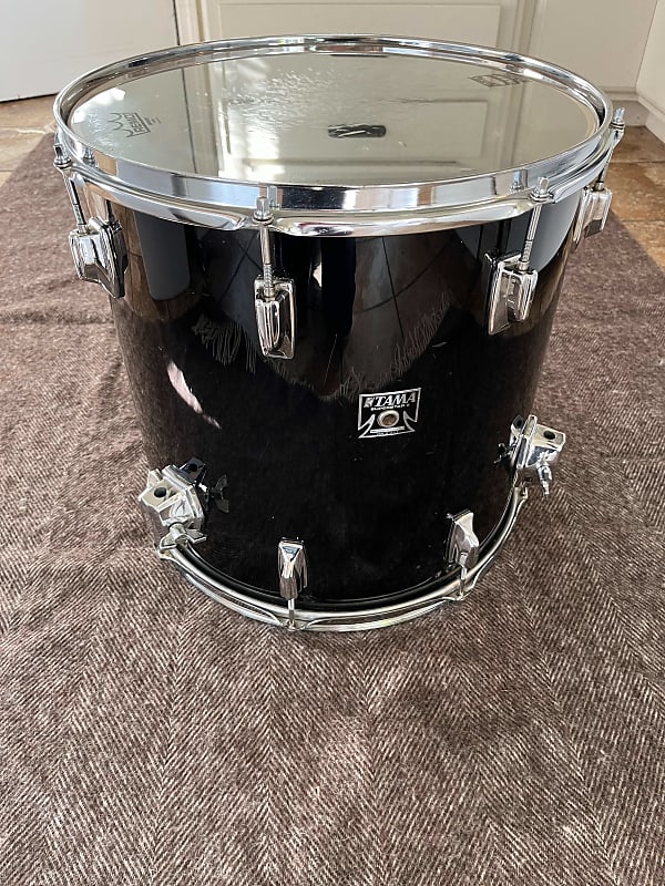 Tama Superstar 16" floor tom - Black lacquer | Reverb