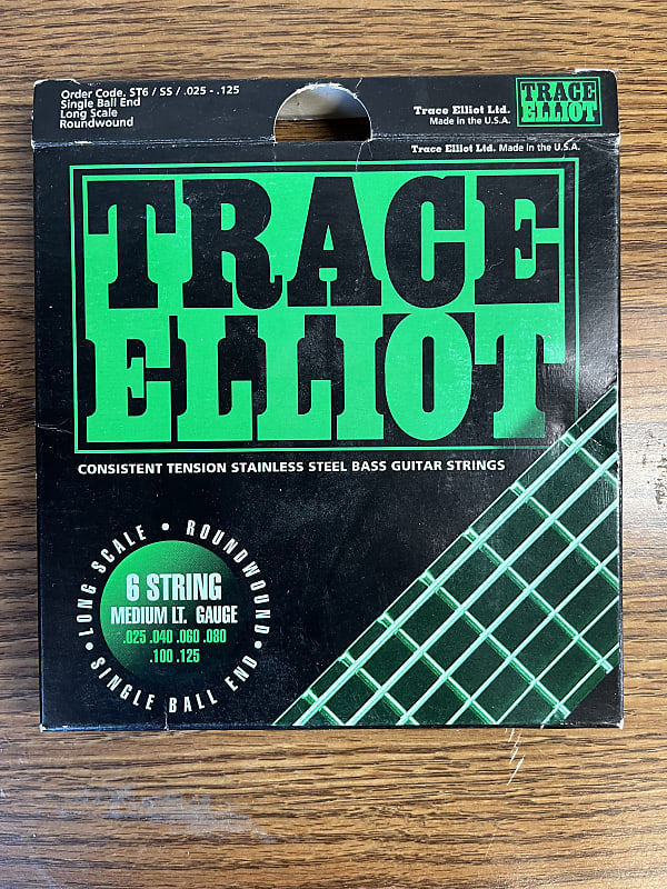 Trace Elliot 6 String Bass Strings Medium Light Gauge | Reverb