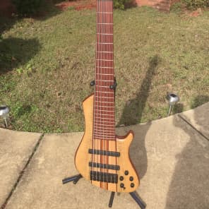 Kudela Custom 7 String Bass Guitar Singlecut Natural | Reverb