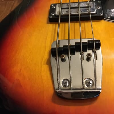 Vintage Univox Badazz Bass Guitar 1974 Sunburst with Original | Reverb