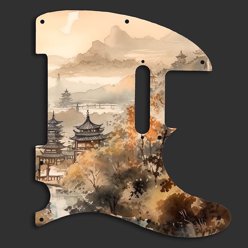 Custom Telecaster pickguard 8 mounting hole 3 Ply(W/B/W) | Reverb UK