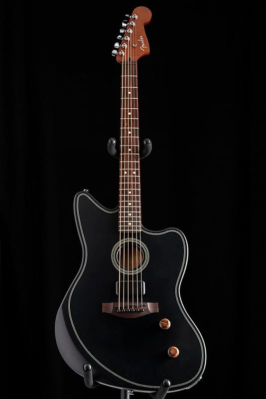 Fender Acoustasonic Standard Jazzmaster Black | Reverb