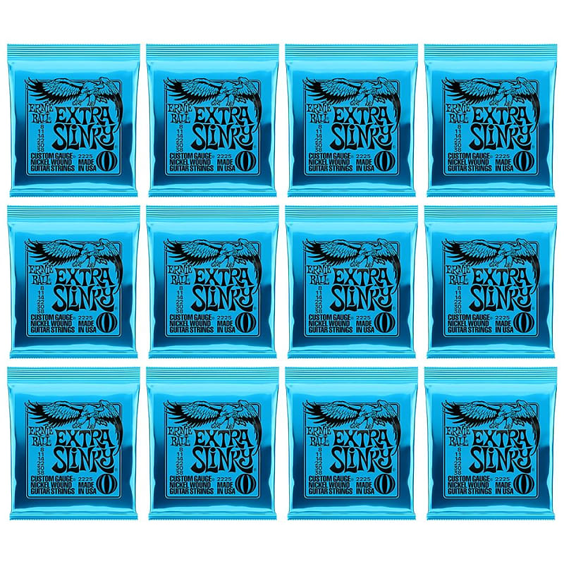 12 Sets Ernie Ball 2225 Extra Slinky Electric Guitar Strings | Reverb