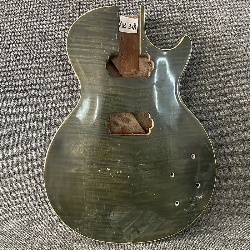 Solid Basswood Les Paul LP Style Guitar Body with Tiger Maple | Reverb