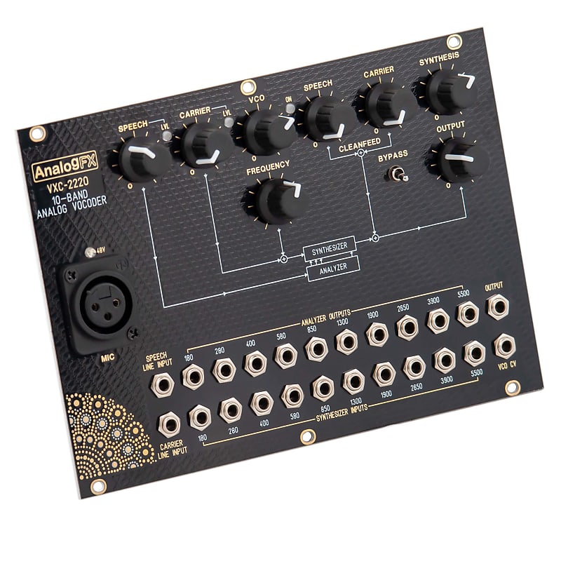 AnalogFX - VXC-2220 - Analog Eurorack Vocoder - Black | Reverb