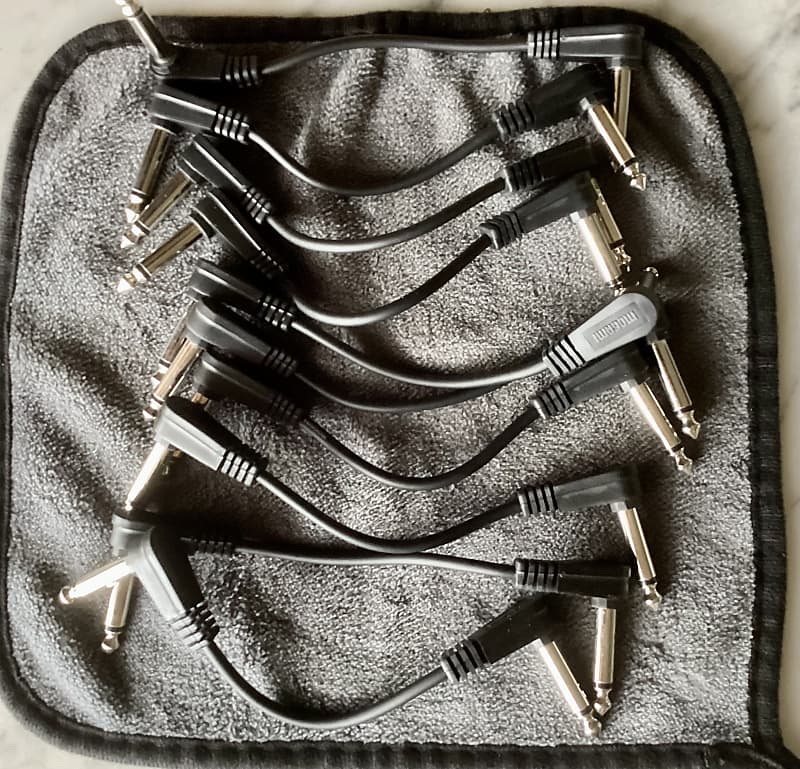 Mogami Pure Patch Pedal/Effects Cables 6in. 10 Total. Black | Reverb