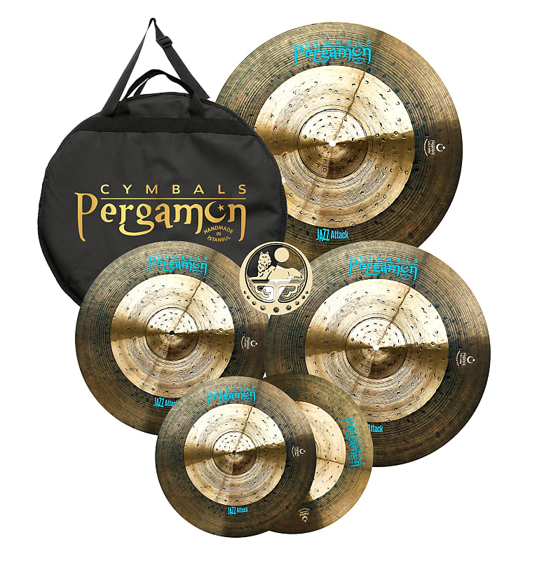 Pergamon Jazz Attack Cymbal Pack Box Set 14-16-18-20-inch | Reverb UK